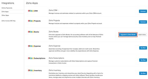 Upgrade To Zoho Books Help Zoho Invoice