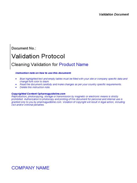 Validation Protocol Sample Pdf Water Dose Biochemistry