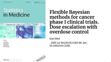 53 Flexible Bayesian Methods For Cancer Phase I Trials Dose