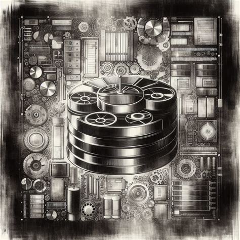 Vintage Black And White Poster Depicting Data Backup Concept Ai Art Generator Easy Peasy Ai