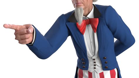 3d Uncle Sam Character Rigged Model Turbosquid 2413719
