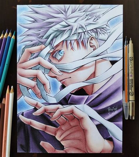 Personagen De Jujutsu Kaisen Chamando Gojo Book Art Drawings Art