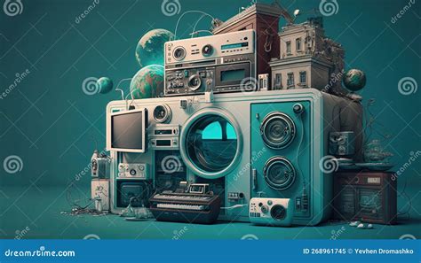 Generative Ai Internet Of Things Iot Devices And Connectivity On A Network Cloud At Center