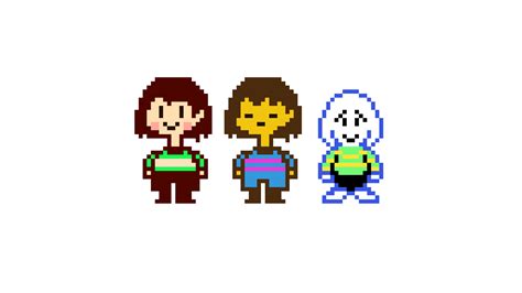 Pixilart Undertale Frisk Chara And Asriel By Pixelatedbyme