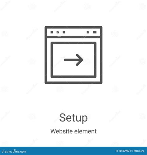 Setup Icon Vector From Website Element Collection Thin Line Setup
