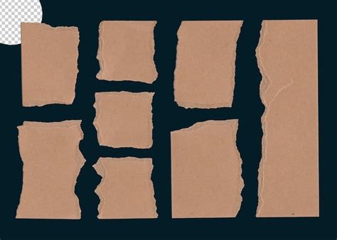 갈색 종이와 찢어진 종이 질감 배경에서 찢어짐 프리미엄 Psd 파일