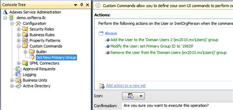 set user primary group adaxes qanda