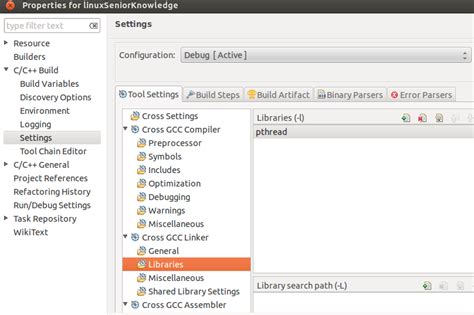 转Ubuntu下用eclipse cdt编写多线程程序的简单设置 wangle 博客园
