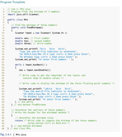 Write Java Code To Find Min Of 3 Doubles Please Find