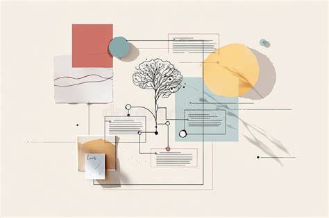 Mind Map Connecting Ideas And Concepts With Visual Representation Stock