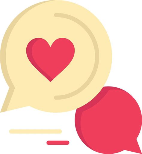 Chat Bubble Message Sms Romantic Chat Couple Chat Flat Color Icon