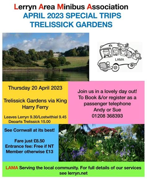 Lama Trelissick Gardens Special Trip Lerryn