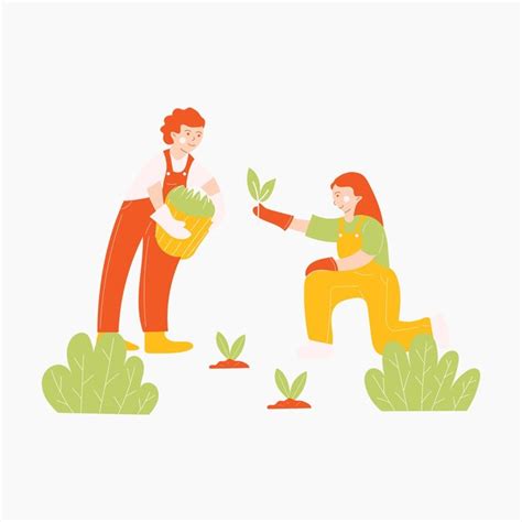 Ilustração De Jardinagem Vetor Premium