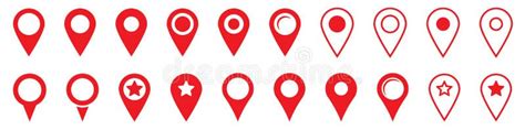 Maps Pin Red Location Map Icon Stock Vector Illustration Of Position Navigation 263751878