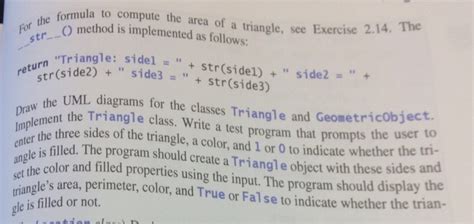 Solved Rfangle Class Modify The Triangle Class In