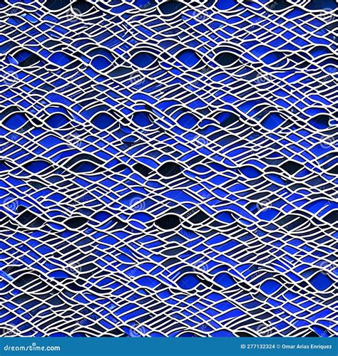 An Intricate Design Of Interlocking Circles In Shades Of Blue And Purple4 Generative Ai Stock