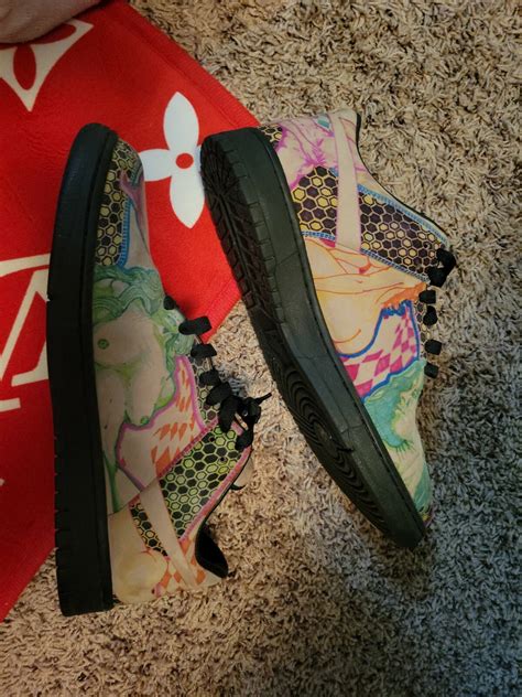 Nike Dunk Low Supreme Porn Stars Mens 9 5 Custom Gem