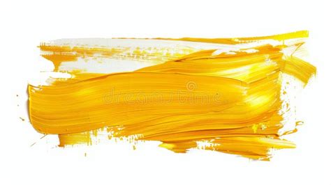 A Yellow Brush Stroke On A White Background Stock Illustration Illustration Of Texture