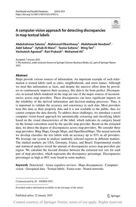 a computer vision approach for detecting discrepancies in map textual
