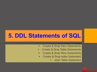 Database Systems SQL DDL Statements Chapter 3 2 PPT