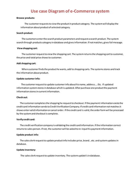 E Commerce Use Case Documentation DOCX