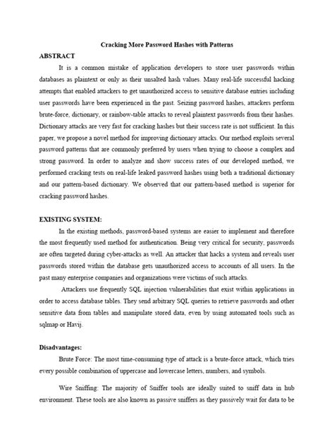 Cracking More Password Hashes With Patterns Pdf Password Cryptography