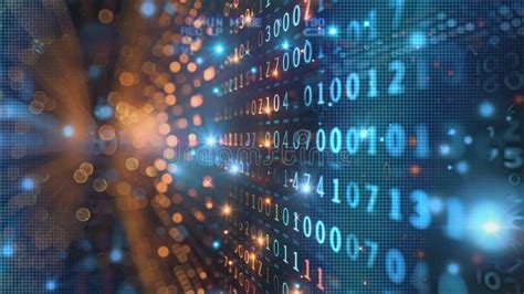 binary code that flows through the background is black stock video