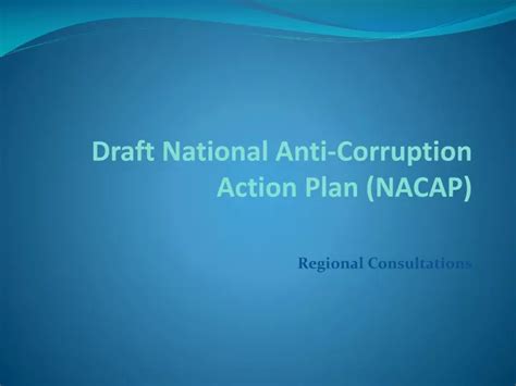 Ppt Draft National Anti Corruption Action Plan Nacap Regional