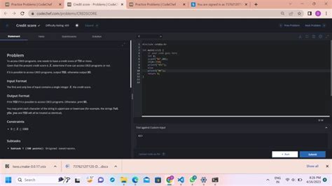 Deepasri S On Linkedin 100daysofcodingchallenge Day8 Codechef Cprogramming