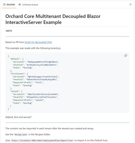 Support Comments In Recipes Multitenant Decoupl Orchard Dojo