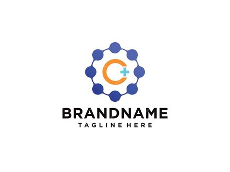 Логотип C для витамина и шрифта C буква айдентики и дизайна бесплатные векторы Премиум векторы