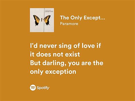 Lyric Quotes The Only Exception By Paramore
