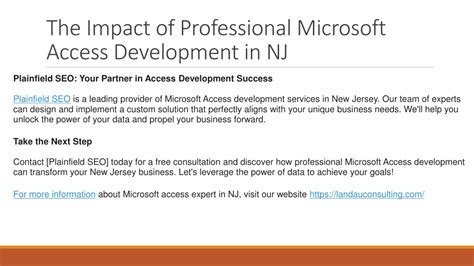 Ppt The Impact Of Professional Microsoft Access Development In Nj Powerpoint Presentation Id