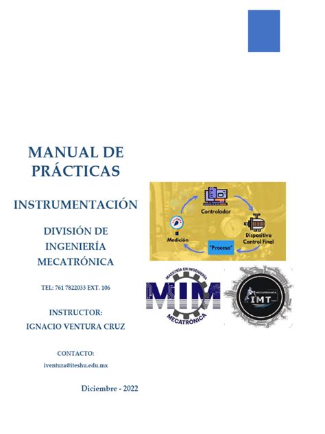 Manual De Practicas Instrumentacion 2023 Pdf Solenoide Red Eléctrica