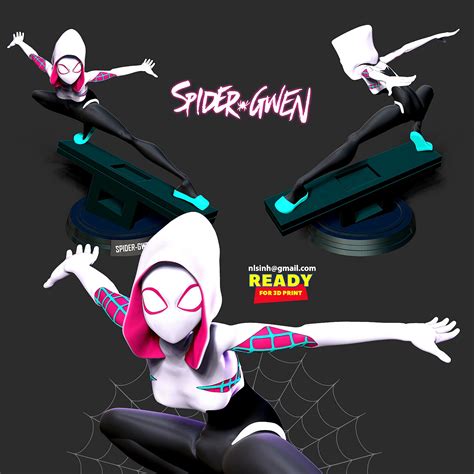 Spider Gwen Fanart 3d Model