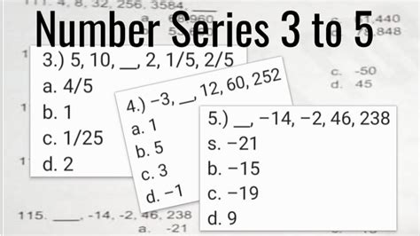 Number Series 5 10 2 15 25 3 12 60 252 14 2