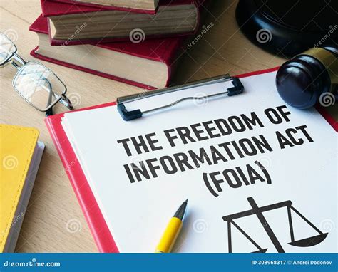 The Freedom Of Information Act Foia Is Shown Using The Text Stock Image