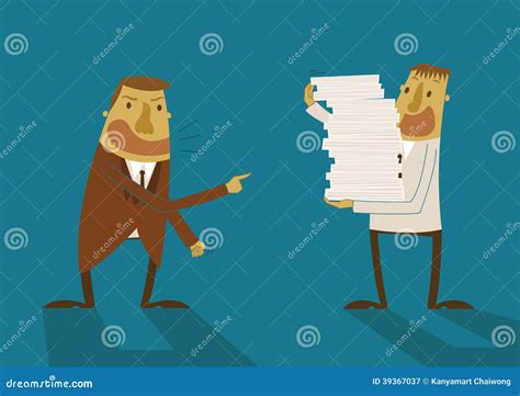 Employer Direct And Assign For Employee Stock Vector Illustration Of