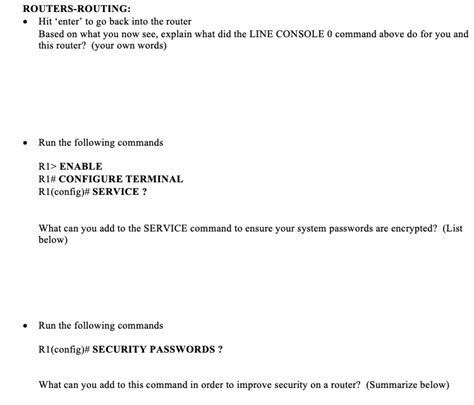 Solved Routers Routing • Run The Following Commands