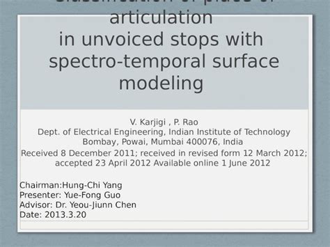 Pptx Chairman Hung Chi Yang Presenter Yue Fong Guo Advisor Dr Yeou Jiunn Chen Date 2013 3