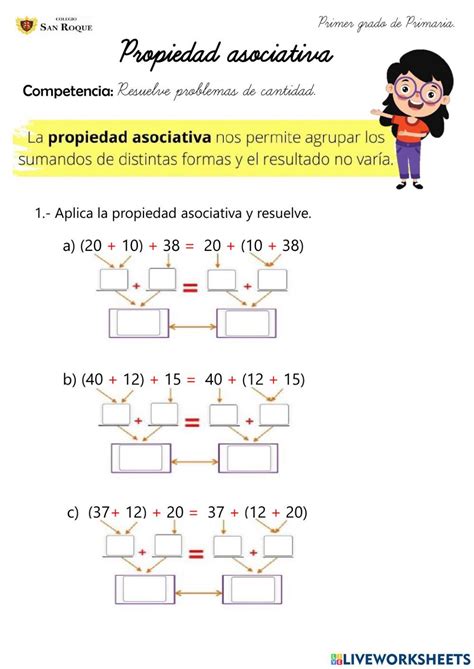 Propiedad Asociativa Interactive Exercise Propiedad Asociativa