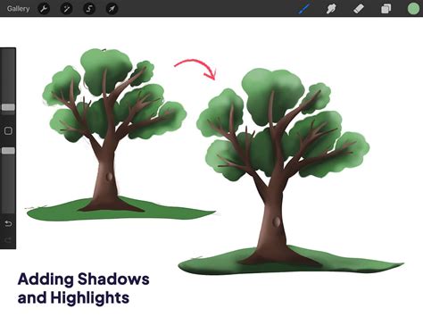 How To Draw Tree In Procreate From Sketch To Finish Brush Galaxy