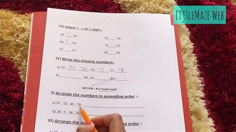 Class 1 Math Revision Question Paper Class 1 Math Practice Question Paper Youtube