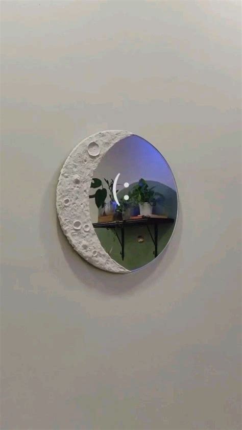 Moon Mirror Boho Home Decor ایده تزئین اتاق Moon Mirror Decor تزیین اتاق خواب با وسایل دور