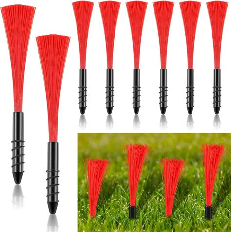 Vertintong 8 Pcs Survey Marker With Nails Red Ground