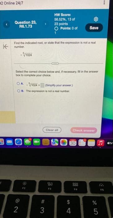 Solved Find The Indicated Root Or State That The Expression