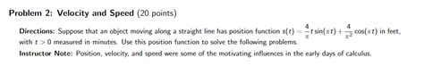 Solved Problem Velocity And Speed Points Directions Chegg