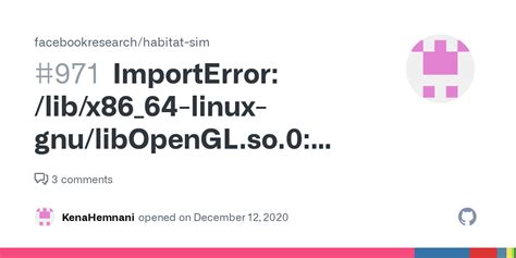 Importerror Lib X86 64 Linux Gnu Libopengl So 0 Undefined Symbol Glapi Tls Current · Issue