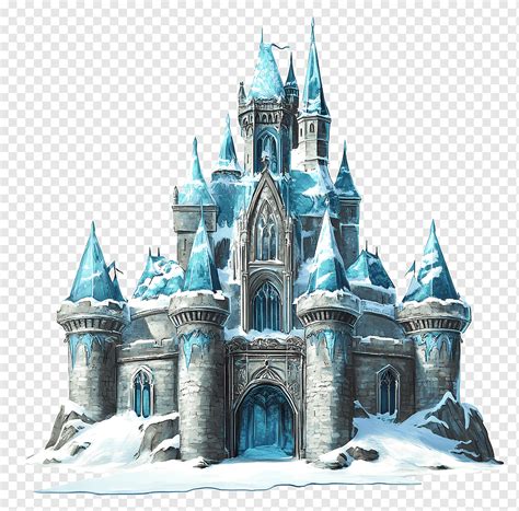 Frozen Castle Majestic Ice Castle In Winter Wonderland Png Pngwing