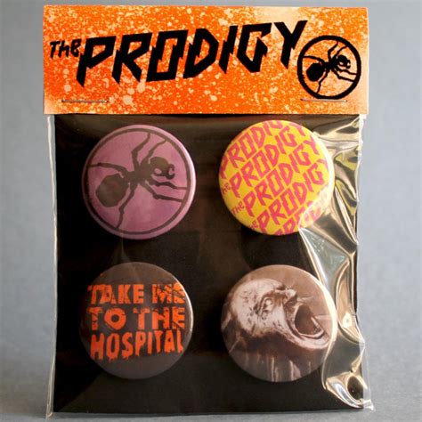 The Prodigy Badge Set Of 4x 32mm Metal Pin Back Depop